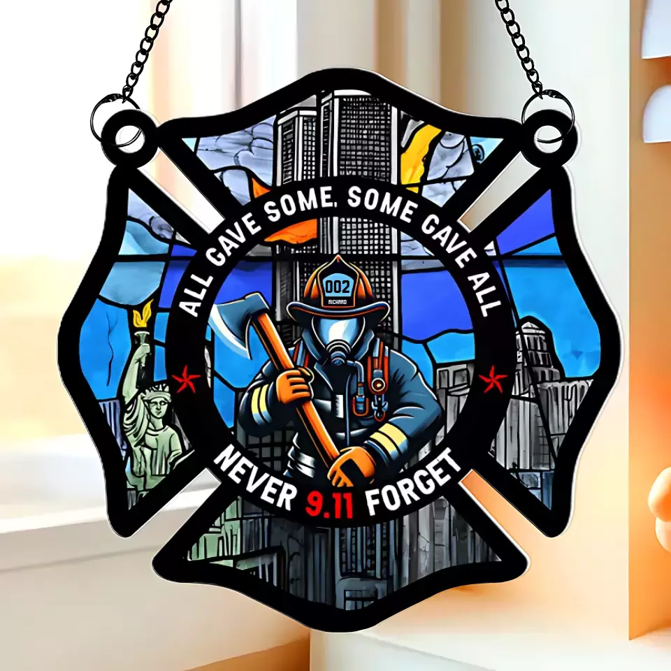 Personalized Gifts For Firefighter Suncatcher Ornament – GiftWorldVip