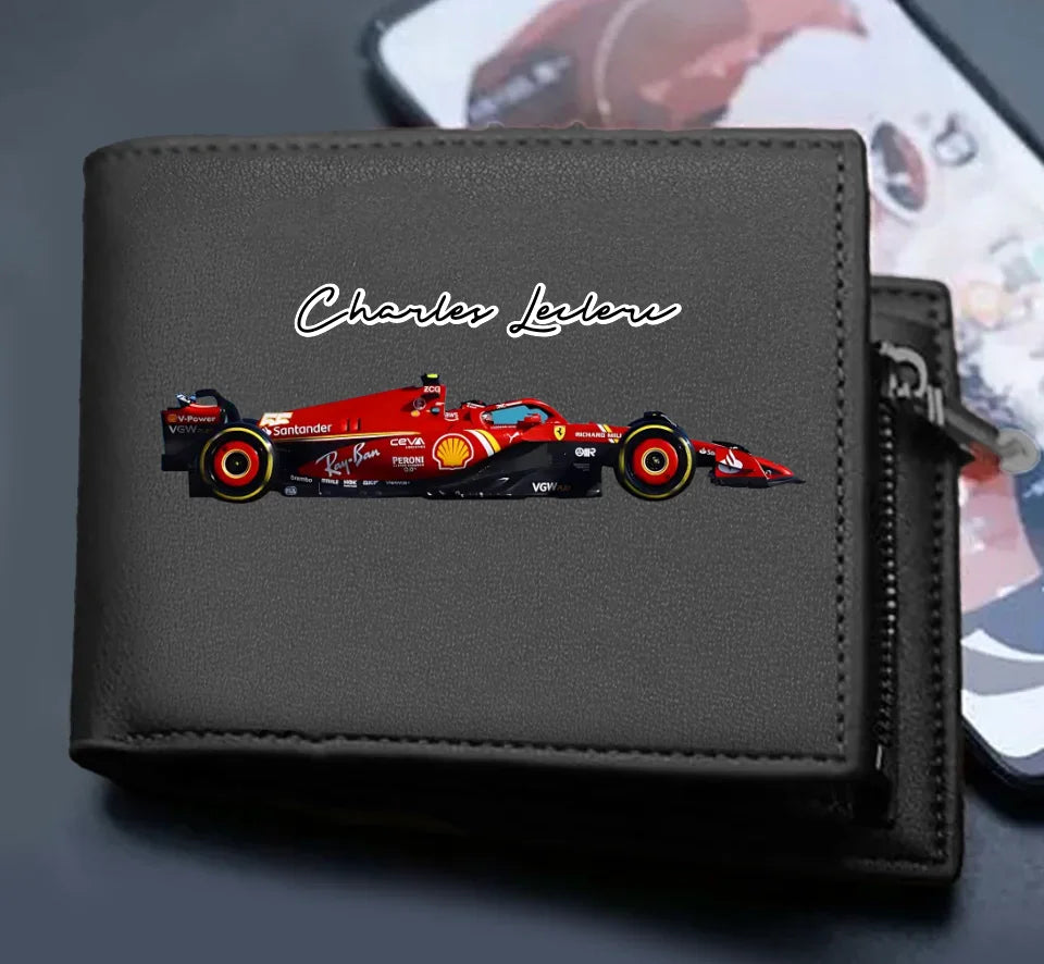 Personalized Racing Car Leather Wallet | Formula 1 Monza Grand Prix In ...